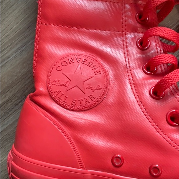 Converse | Shoes | Converse Chuck Taylor Rubber Red High Tops Sz 65 ...